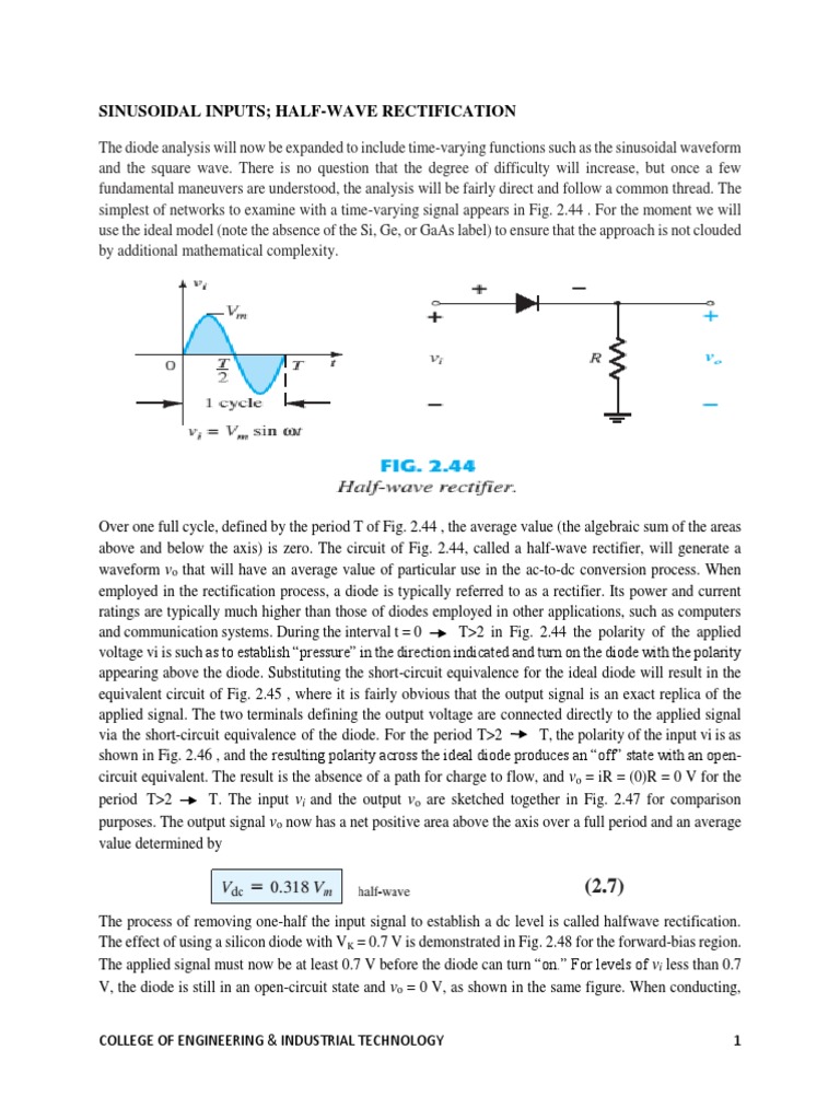Diode Applications | PDF | Rectifier | Electromagnetism