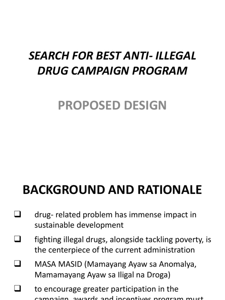 Anti-Drug Campaign Awards Program | PDF | Substance Abuse | Public Sphere