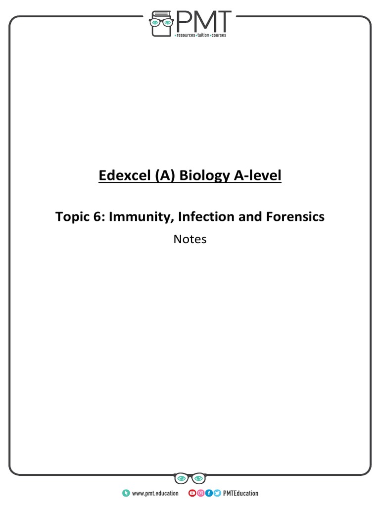 Summary Notes - Topic 6 Edexcel (A) Biology A-Level | PDF | Immune ...
