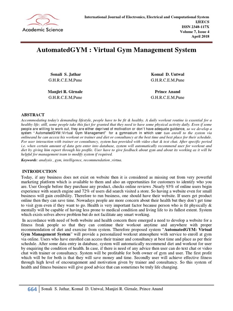 Academic Science - Gym Management System | PDF | Computing | Areas Of ...