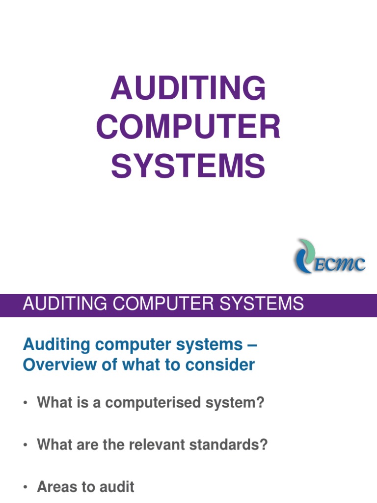 Audit Computer Systems | PDF | Verification And Validation | Audit