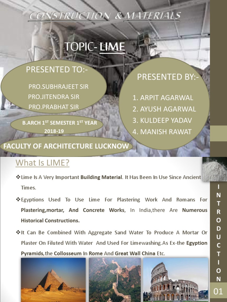 Lime PDF | PDF | Lime (Material) | Materials