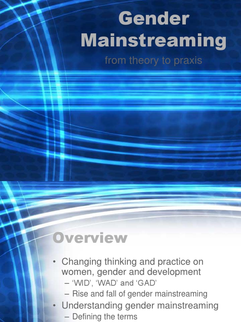 1 Gender Mainstreaming | PDF | Gender And Development | Gender