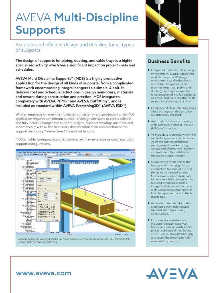 AVEVA Multi-Discipline Supports PDF | PDF | Structural Steel | Pipe ...