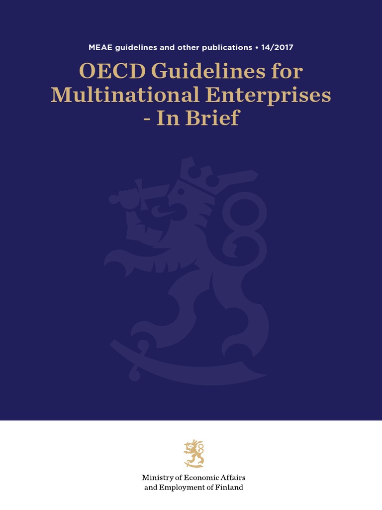 OECD Guidelines For Multinational Enterprises - in Brief: MEAE ...