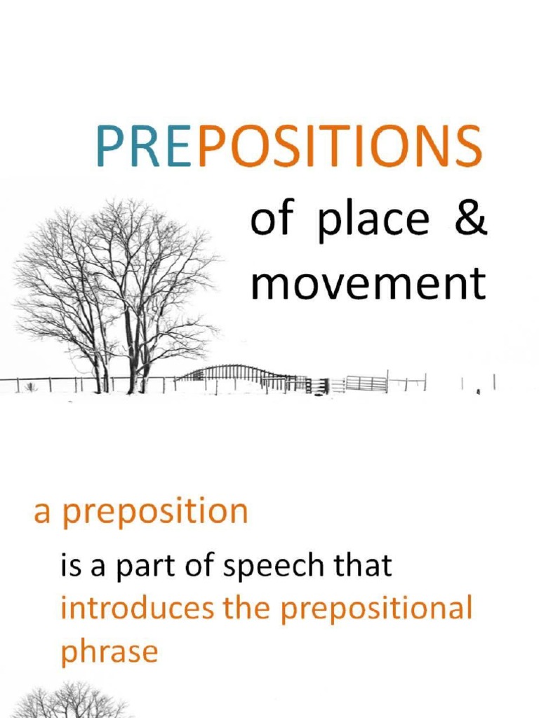 78 Prepositions of Place and Movement | PDF