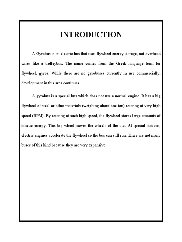 Gyrobus | PDF | Mechanical Engineering | Vehicle Technology