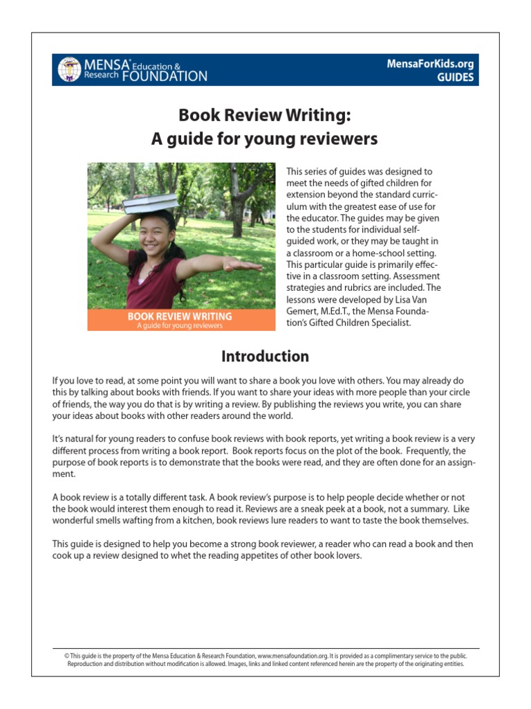 Book Review Writing: A Guide For Young Reviewers | PDF