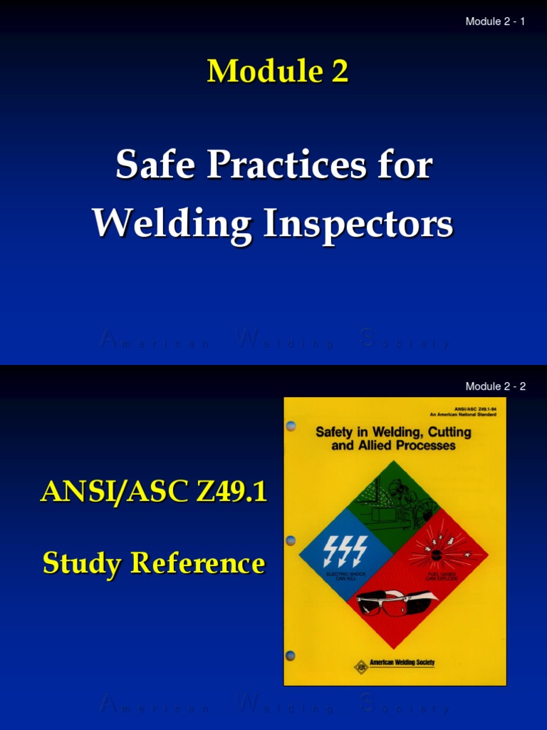 AWS Welding Safety Module | PDF | Occupational Safety And Health ...
