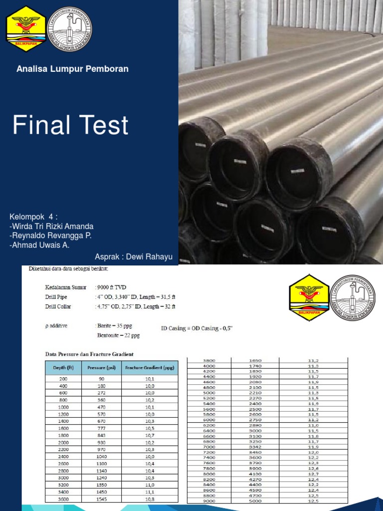 Final Test: Analisa Lumpur Pemboran | PDF