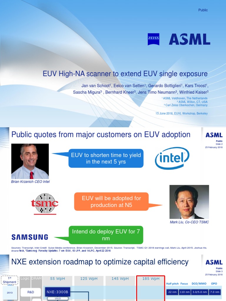 ASML 1.5nm EUV High-NA Technolgy | PDF | Optics | Semiconductor Device Fabrication