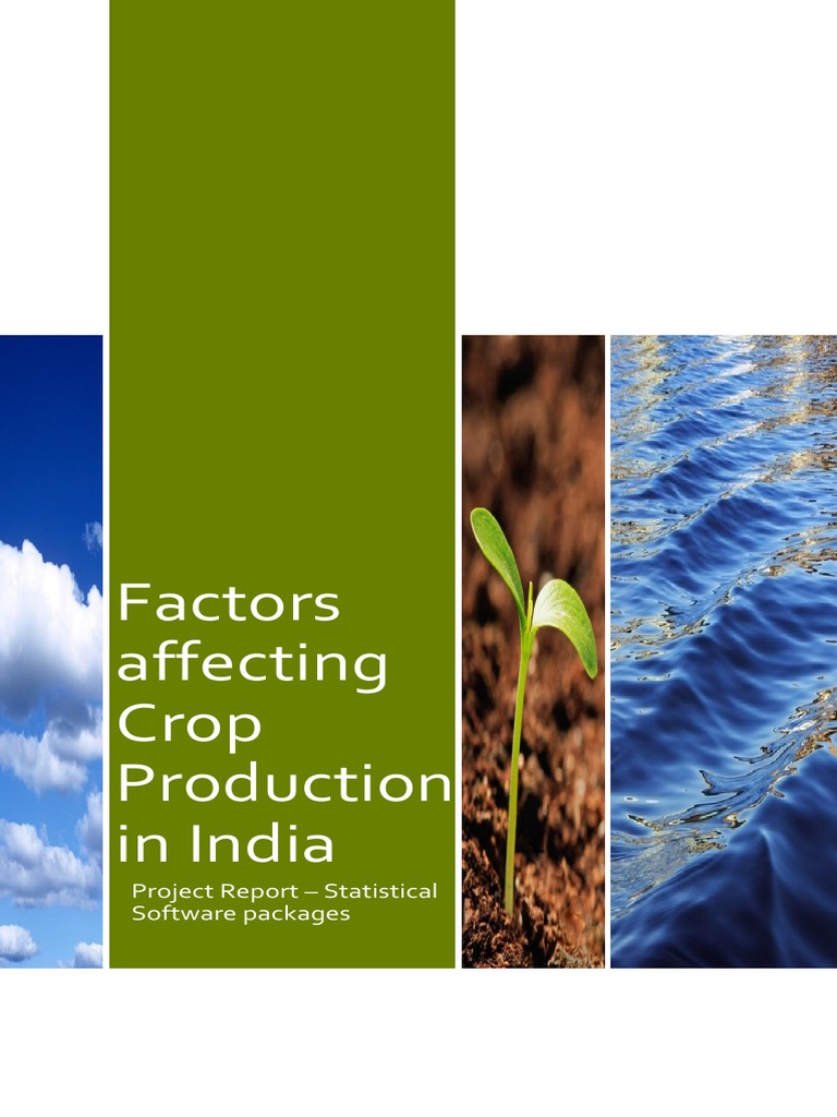 Factors Influencing Crop Production in India | PDF | Coefficient Of ...