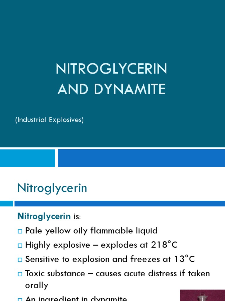 5) Nitroglycerin&Dynamite | PDF | Chemistry | Physical Sciences