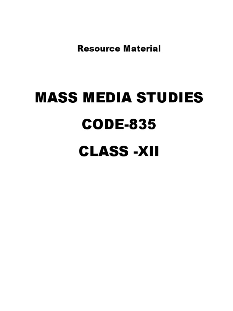 Mass Media Studies (UNIT - ADVERTISING) | PDF | Advertising | Market ...