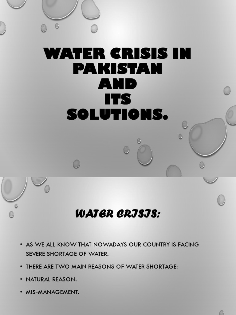 Water Crisis in Pakistan | PDF | Water Scarcity | Irrigation
