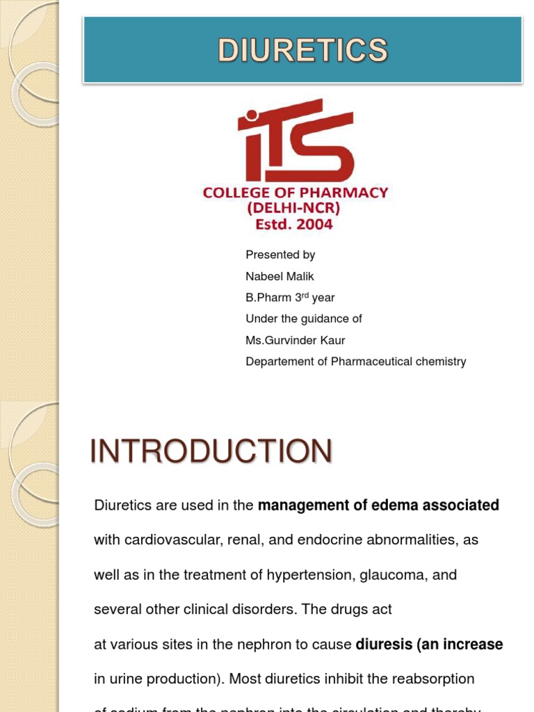 Diuretics 170319142405 | PDF | Hypertension | Drugs