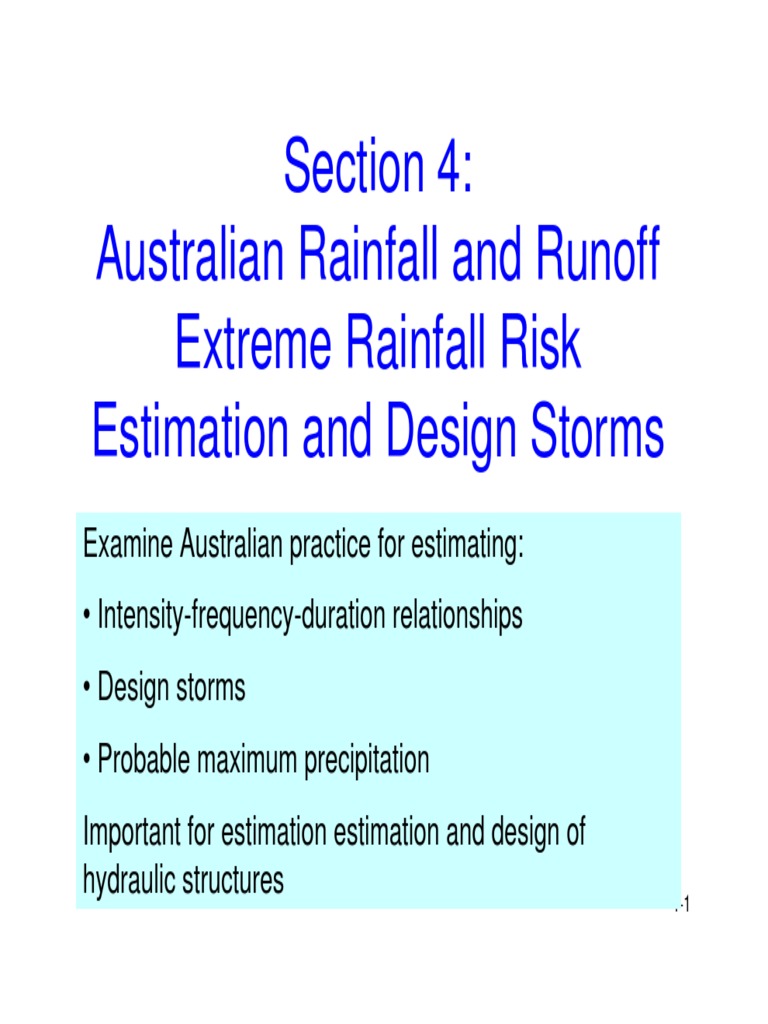Australian Rainfall Intensity Analysis | PDF | Precipitation | Standard ...