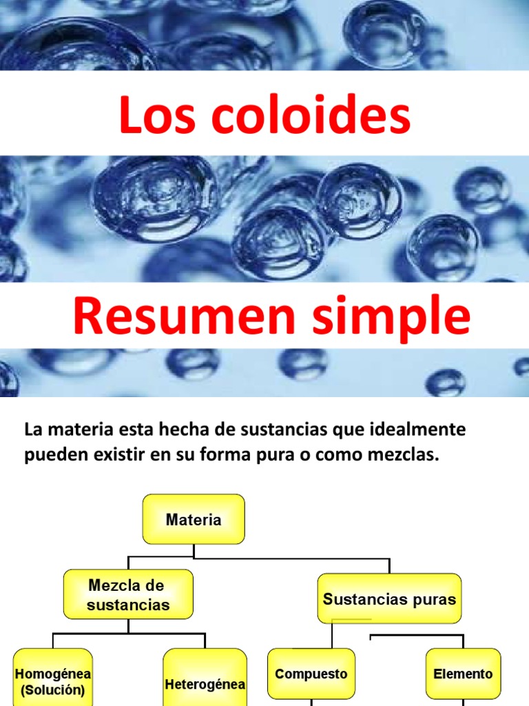 Los Coloides | PDF | Coloide | Mezcla