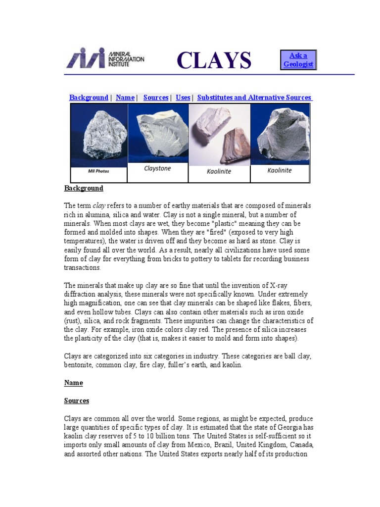 CLAYS | PDF | Clay | Pottery