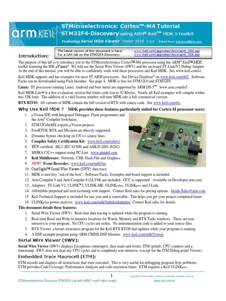 Stmicroelectronics: Cortex™-M4 Tutorial Stm32F4-Discovery ™: Using Arm ... Stmicroelectronics: Cortex™-M4 Tutorial Stm32F4-Discovery ™: Using Arm ...
