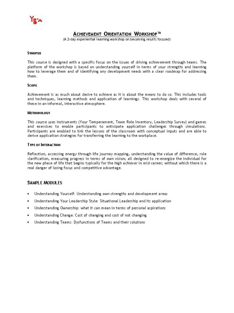 Achievement Orientation | PDF