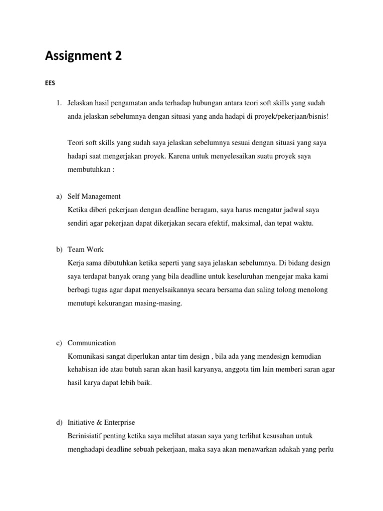 Assignment Bulan 2 - EES in CS RS en | PDF