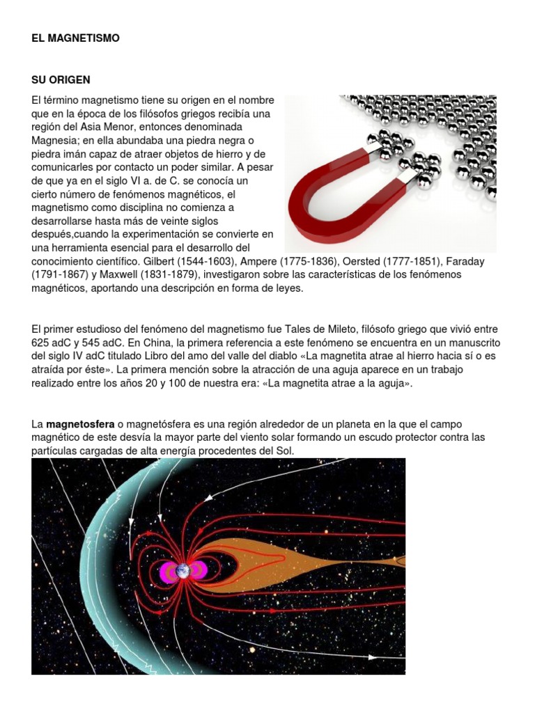 El Magnetismo | PDF | Magnetosfera | Viento solar