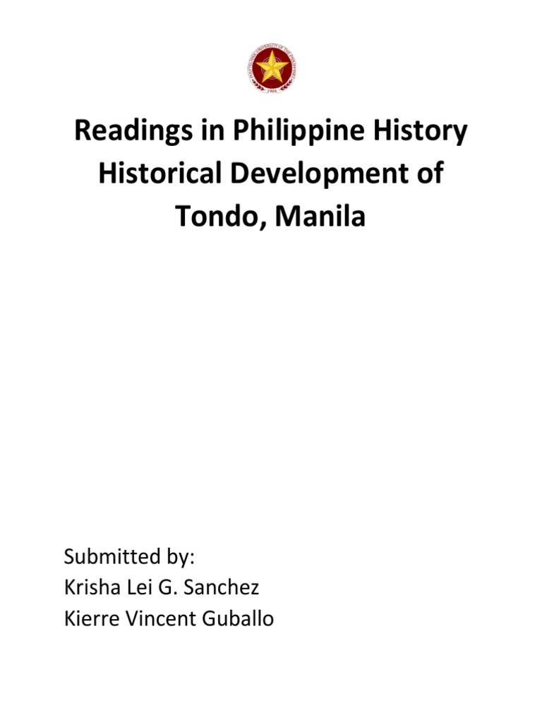 Readings in Philippine History Historical Development of Tondo, Manila ...