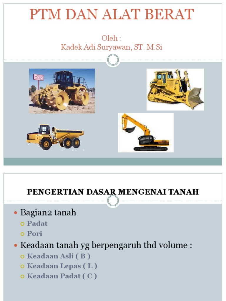 Pemindahan Tanah Mekanis Dan Alat Berat | PDF