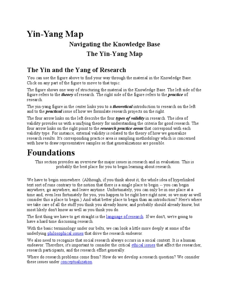 Yin-Yang Map: Navigating The Knowledge Base The Yin-Yang Map The Yin ...