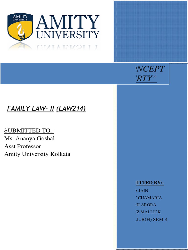 Family Law Project Final PDF | PDF | Inheritance | Family
