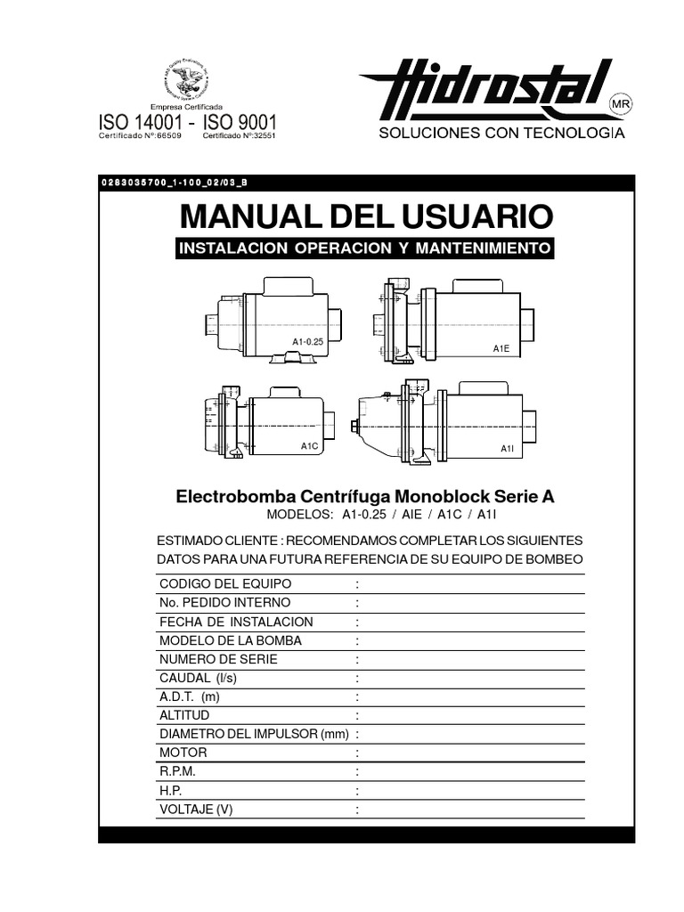 Hidrostal | PDF | Bomba | Ingeniería mecánica