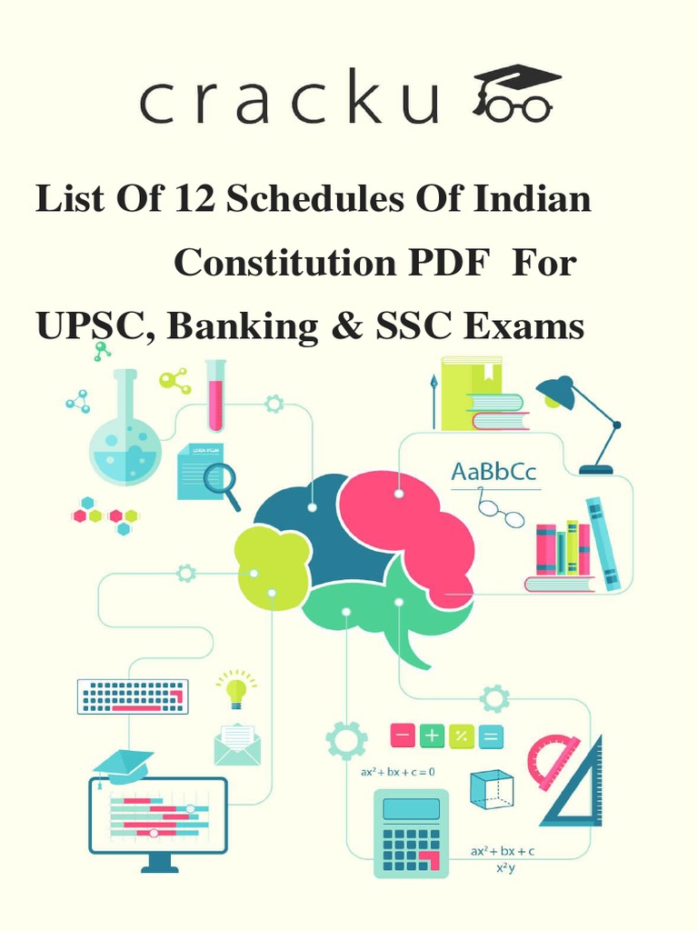 List of 12 Schedules of Indian Constitution PDF For UPSC, Banking & SSC ...