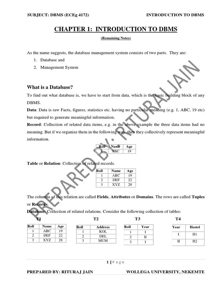 Ch1 Introduction To DBMS 2 | PDF | Abstraction (Computer Science) | Conceptual Model