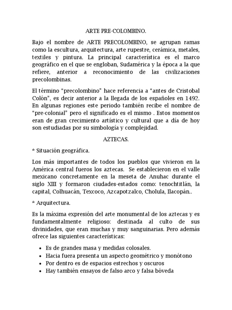 Arte Precolombino | PDF | Imperio Inca | Escultura