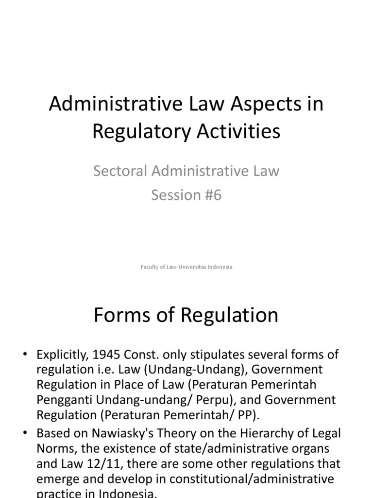 Regulatory Activities (Eng) | PDF | Administrative Law | Indonesia