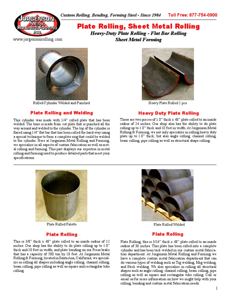 Heavy-Duty Plate Rolling - Flat Bar Rolling Sheet Metal Forming ...