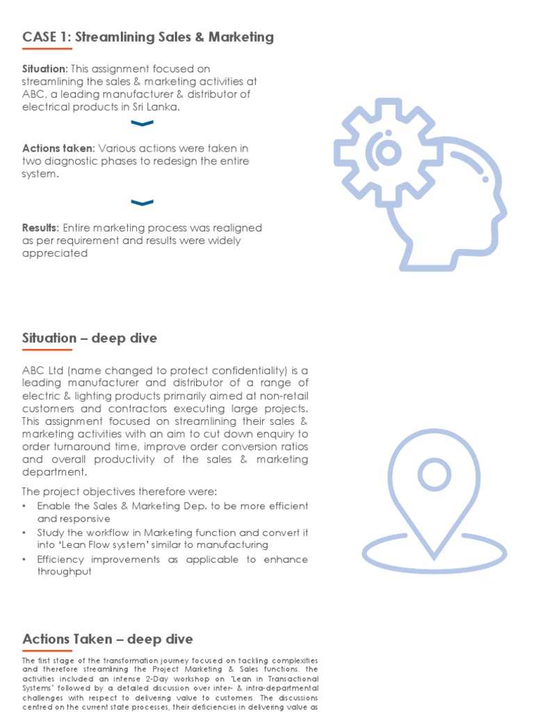 Lean Case Study | PDF | Sales | Marketing