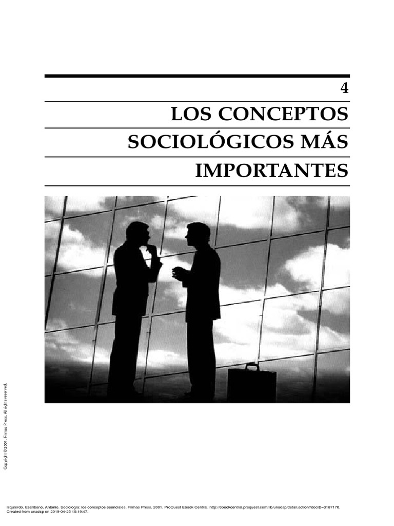 ,os Conceptos Sociológicos Más Importantes | PDF | Sociedad | Estatus ...