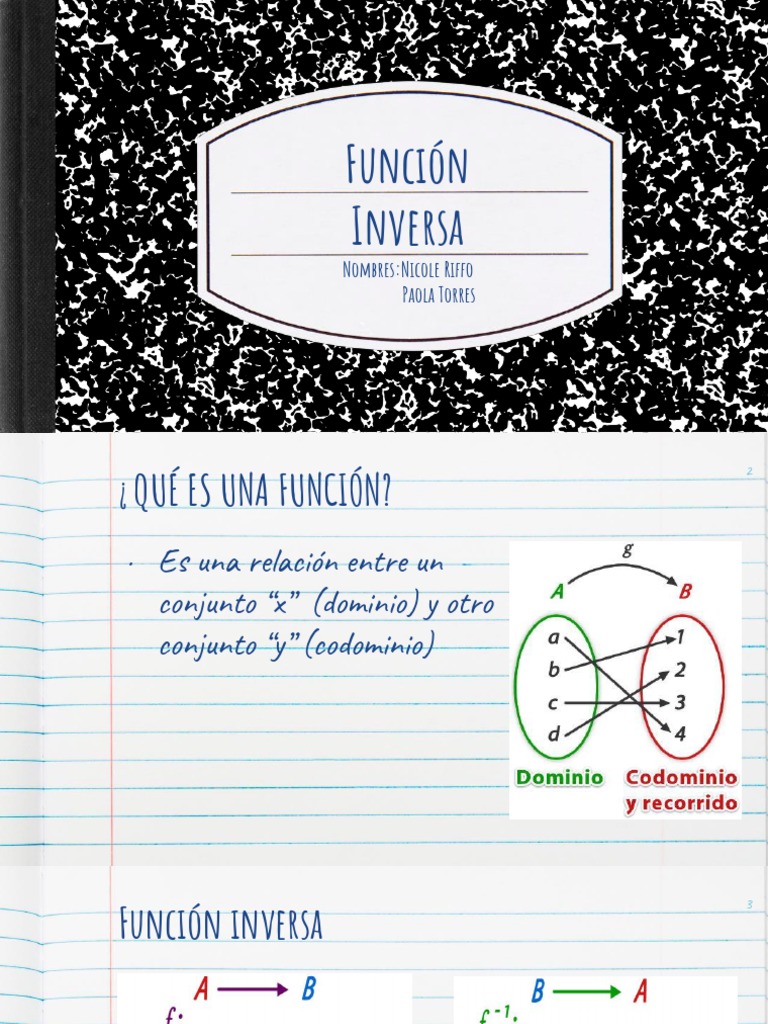 Función Inversa: Conceptos y Ejercicios | PDF