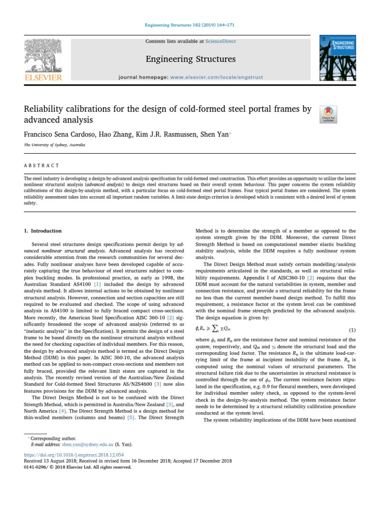 Engineering Structures: Sciencedirect | PDF | Buckling | Reliability Engineering