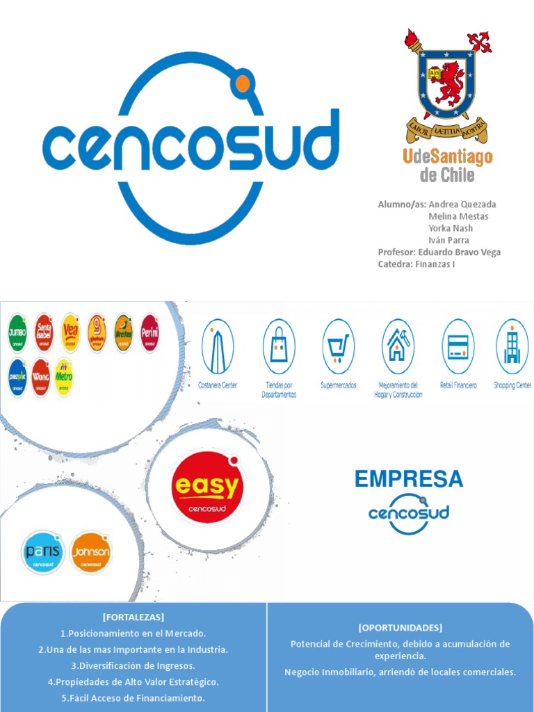 Cencosud | PDF | Rentabilidad sobre recursos propios | Deuda