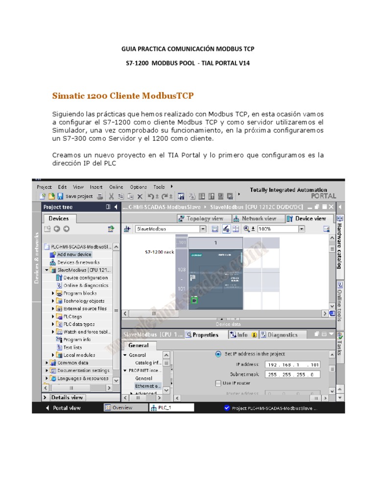 Modbus TCP y Tru Siemens | PDF | Puntero (Programación de computadora ...