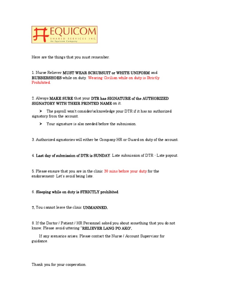 Guidelines For Reliever | PDF