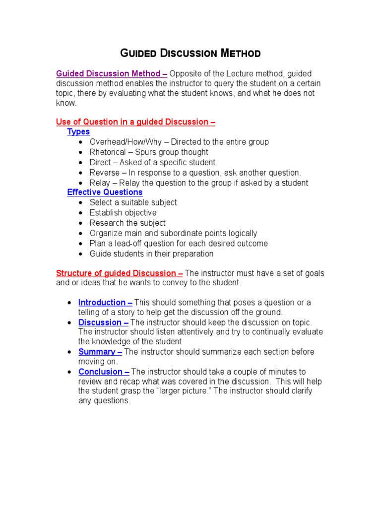 Discussion Method | PDF