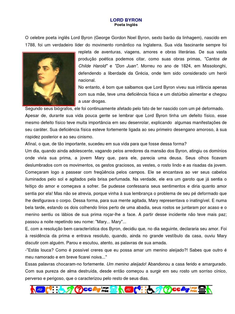 Lord Byron: Vida, Obras e Desafios | PDF | Lord Byron