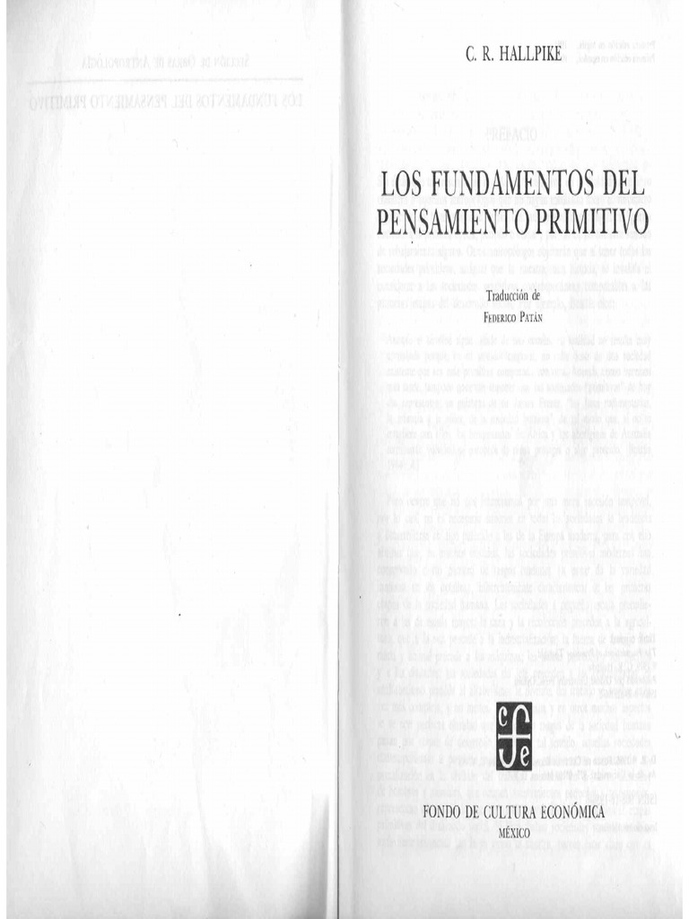 Hallpike - El Tiempo (Fundamentos Del Pensamiento Primitivo, Cap VIII | PDF