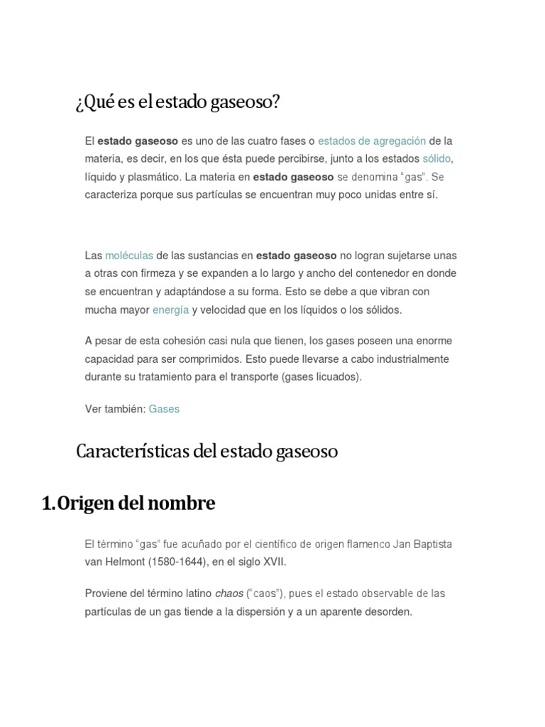 Propiedades Del Estado Gaseoso | PDF | Gases | Evaporación
