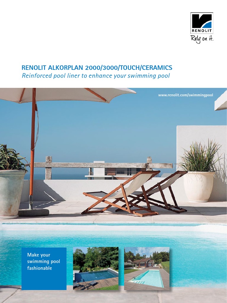 2018 Reinforced Pool Liner RENOLIT ALKORPLAN en PDF | PDF | Swimming Pool | Blue