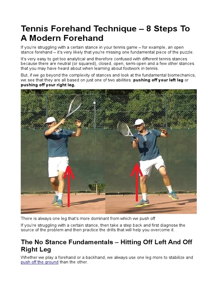 Tennis Forehand Technique | PDF | Sports | Leisure